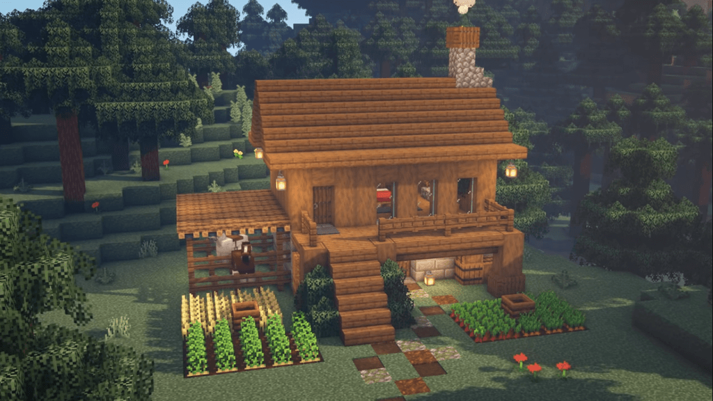 Building A Small 2 Bedroom Cabin House In Minecraft Www Building A Small 2 Bedroom Cabin House In Minecraft Www